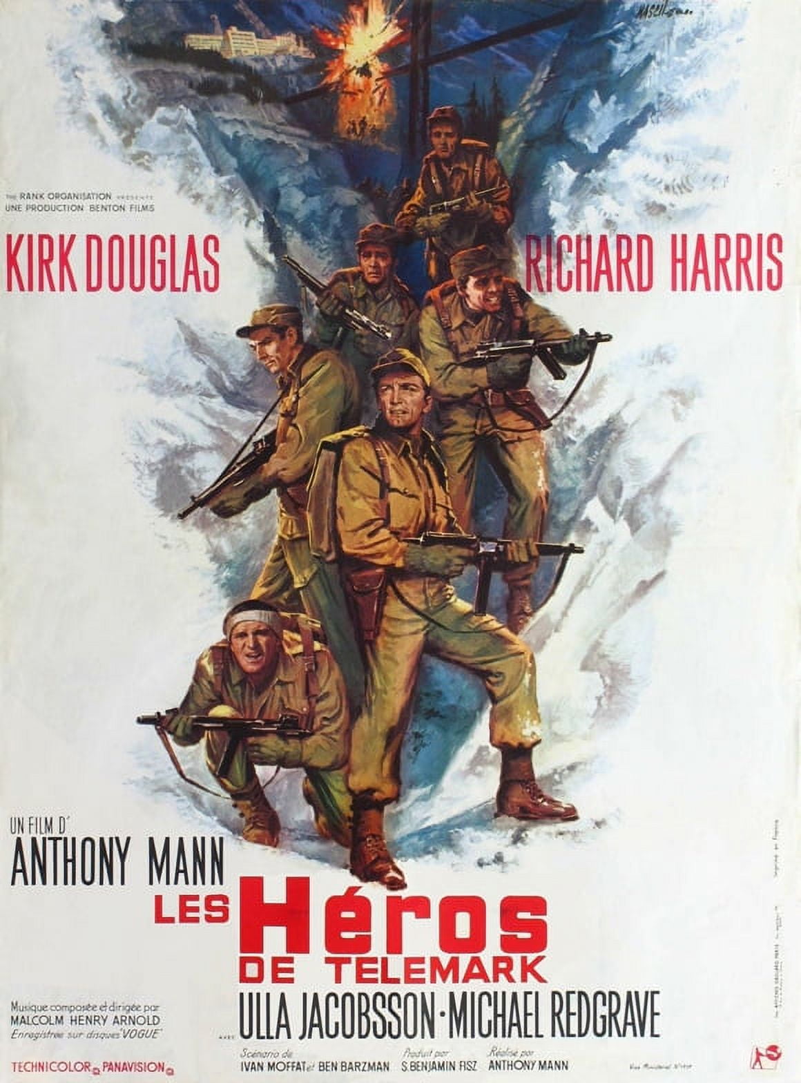 The Heroes of Telemark - movie POSTER (Style C) (11" x 17") (1966 ...