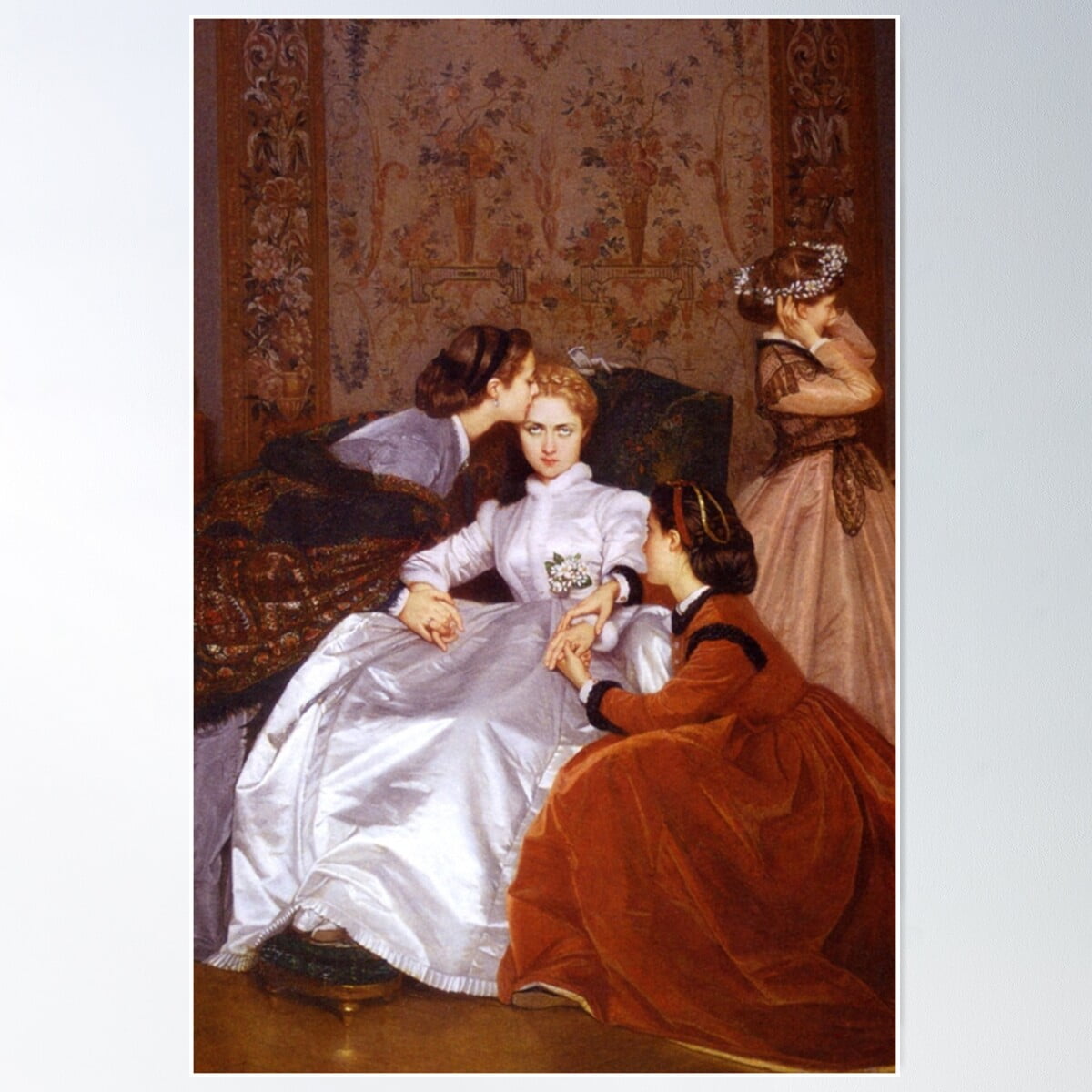 The Hesitant Fiancée By Auguste Toulmouche Poster Wall Art, Modern Wall ...