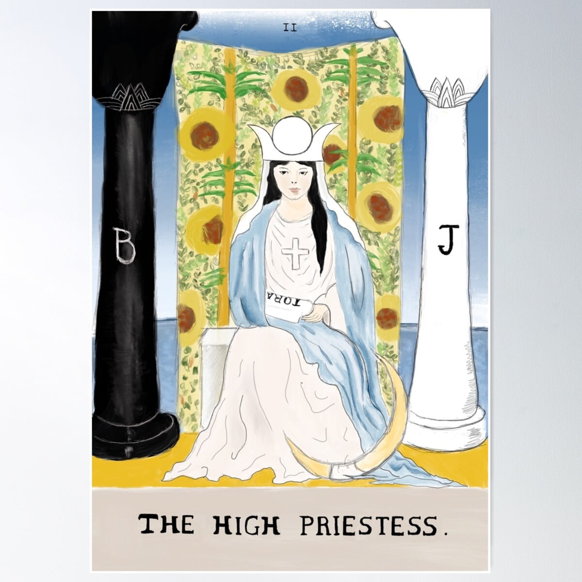 The High Priestess Poster Wall Art, Modern Wall Decor For Living Room ...