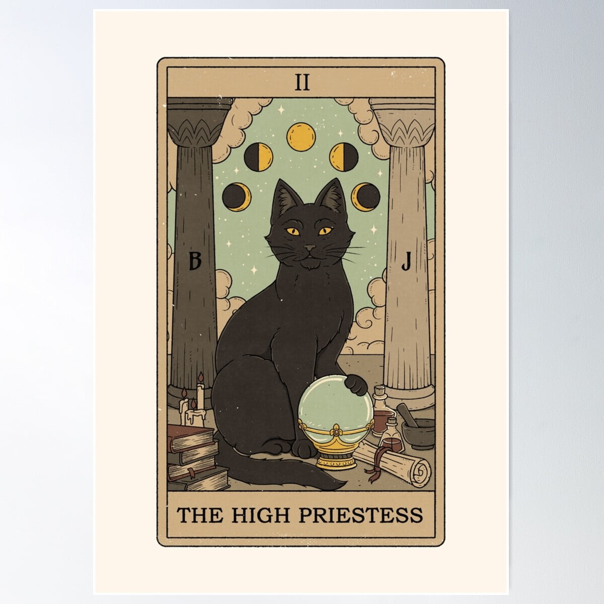 The High Priestess Poster Wall Art, Modern Wall Decor For Living Room ...