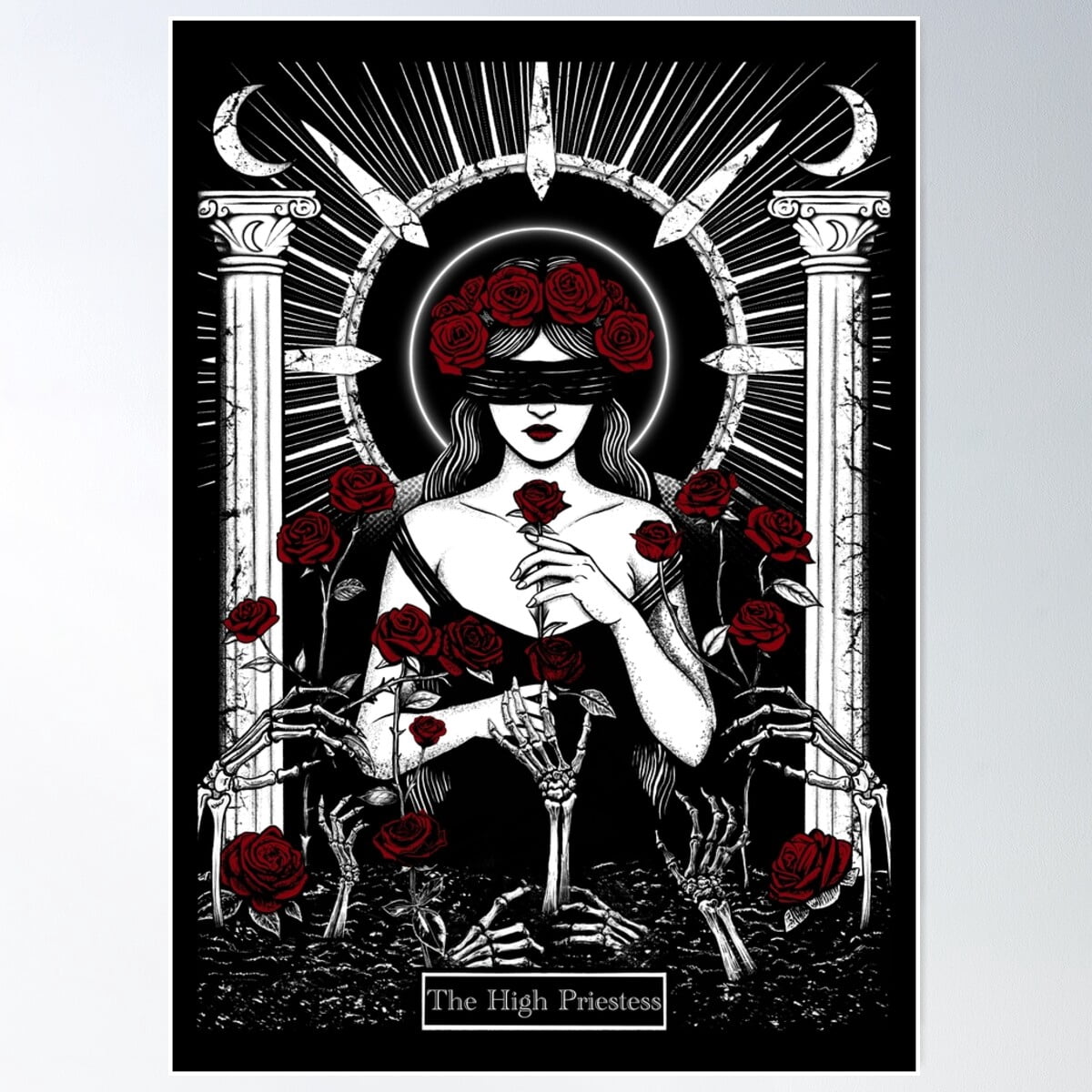 The High Priestess Poster Wall Art, Modern Wall Decor For Living Room ...