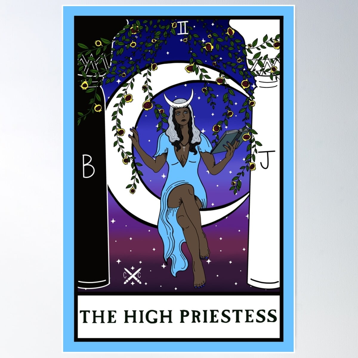 The High Priestess Poster Wall Art, Modern Wall Decor For Living Room ...