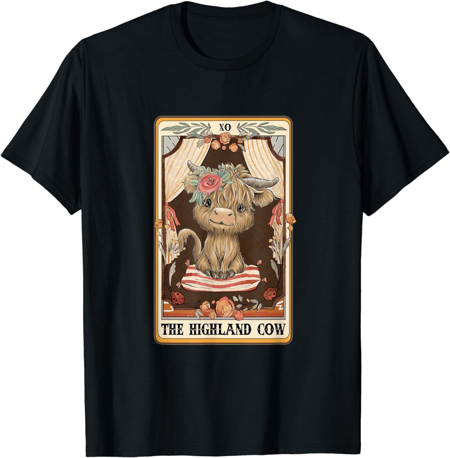 The Highland Cow Tarot Card Cow Mom Western Life Wild West T-Shirt ...