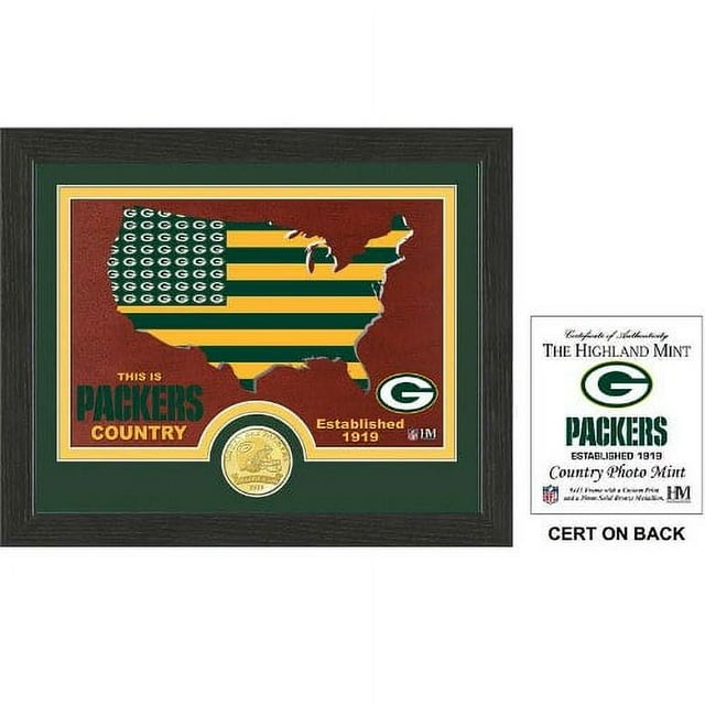 The Highland Mint Green Bay Packers ''Country'' Bronze Coin Photo Mint ...