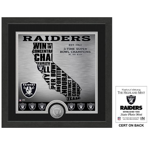 The Highland Mint Oakland Raiders ''State'' Bronze Coin Photo Mint ...