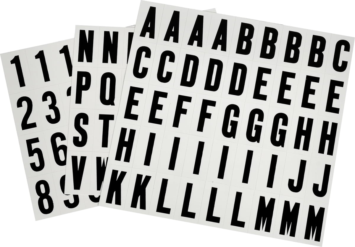 The Hillman Group 1" Die-Cut Letters and Numbers Kit, Black - Walmart.com