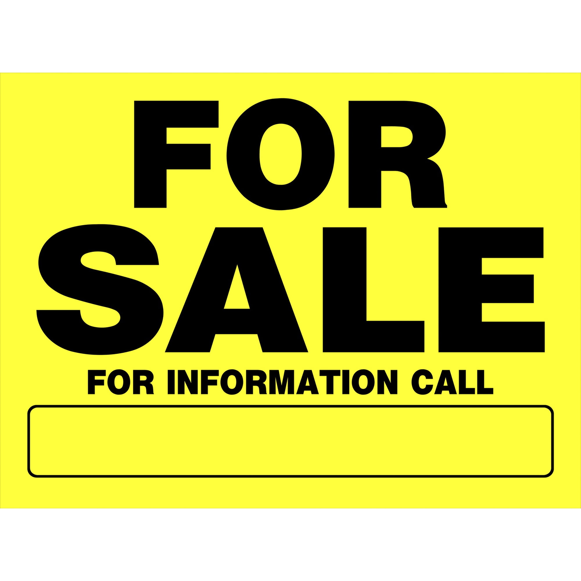 Hillman Group 842094 12 x 16 in. Black & Yellow Plastic for Sale Sign ...