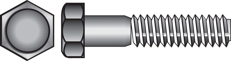 Hillman 7/16" Zinc Plated Steel Hex Bolt - Walmart.com
