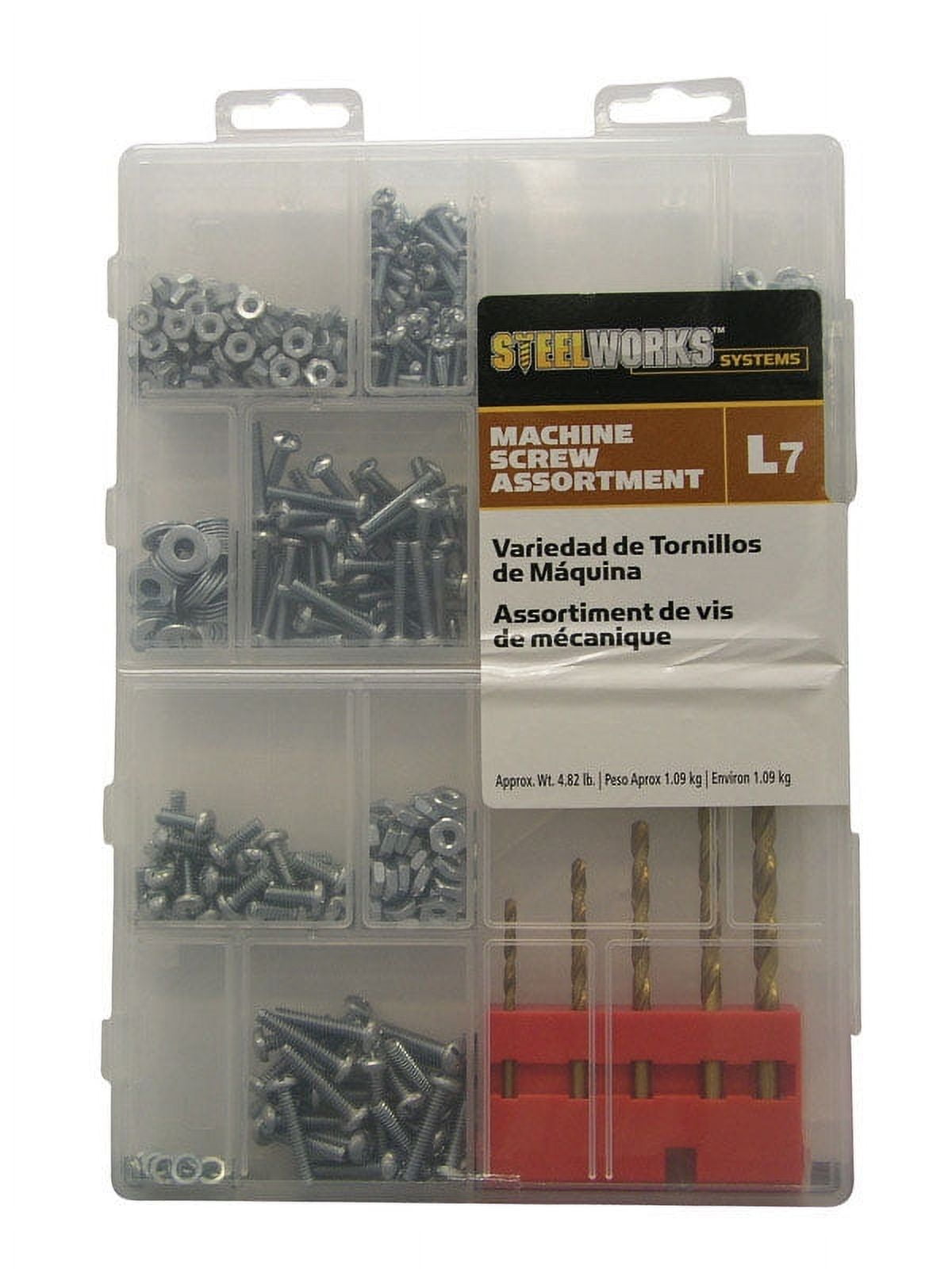 The Hillman Group, Large Steel Machine Screw Kit, Zinc Finish - Walmart.com