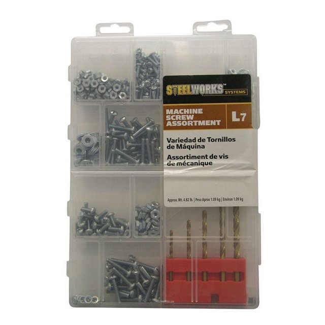 The Hillman Group, Large Steel Machine Screw Kit, Zinc Finish - Walmart.com