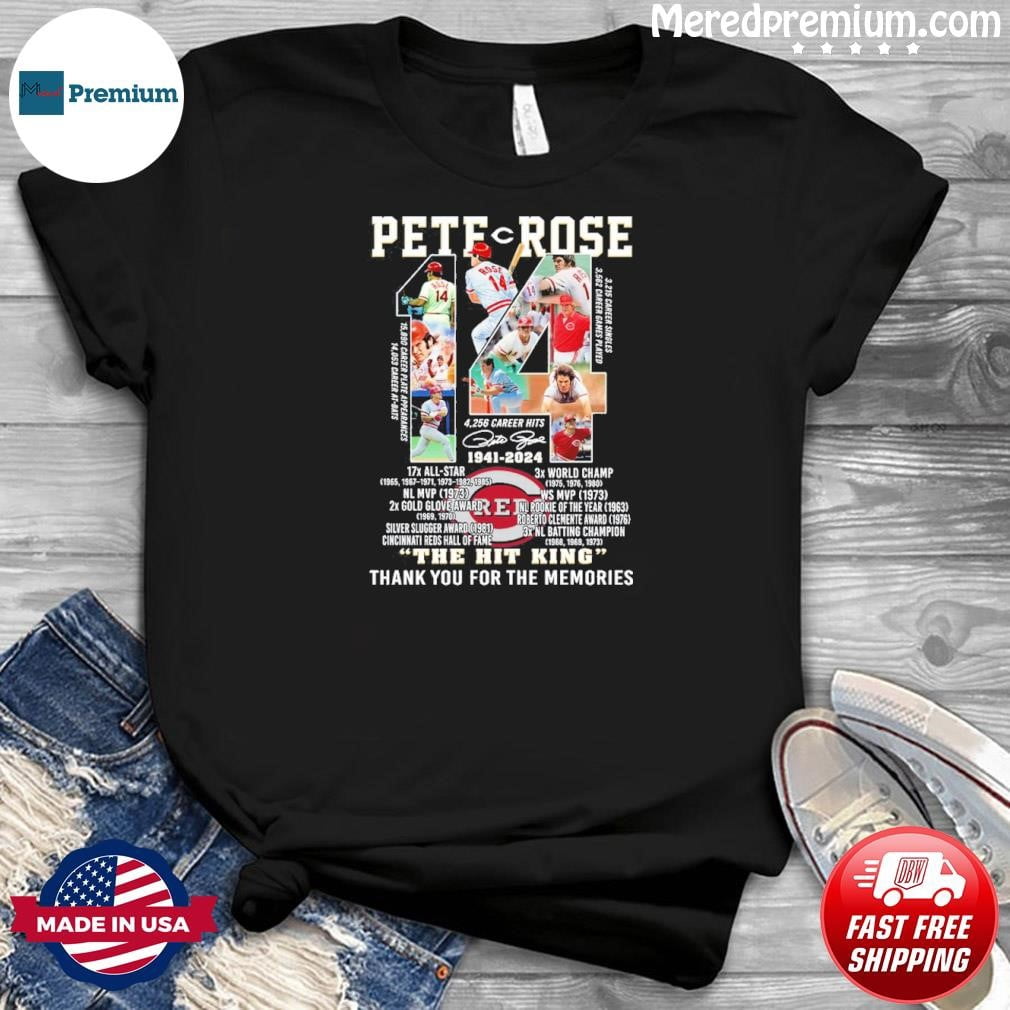 The Hit King Pete Rose 1941-2024 Thank You For The Memories Signature ...
