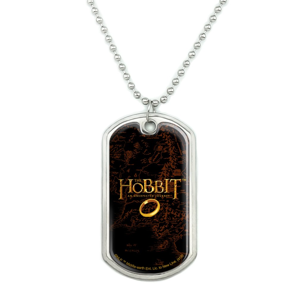 The Hobbit An Unexpected Journey Logo Military Dog Tag Pendant Necklace ...