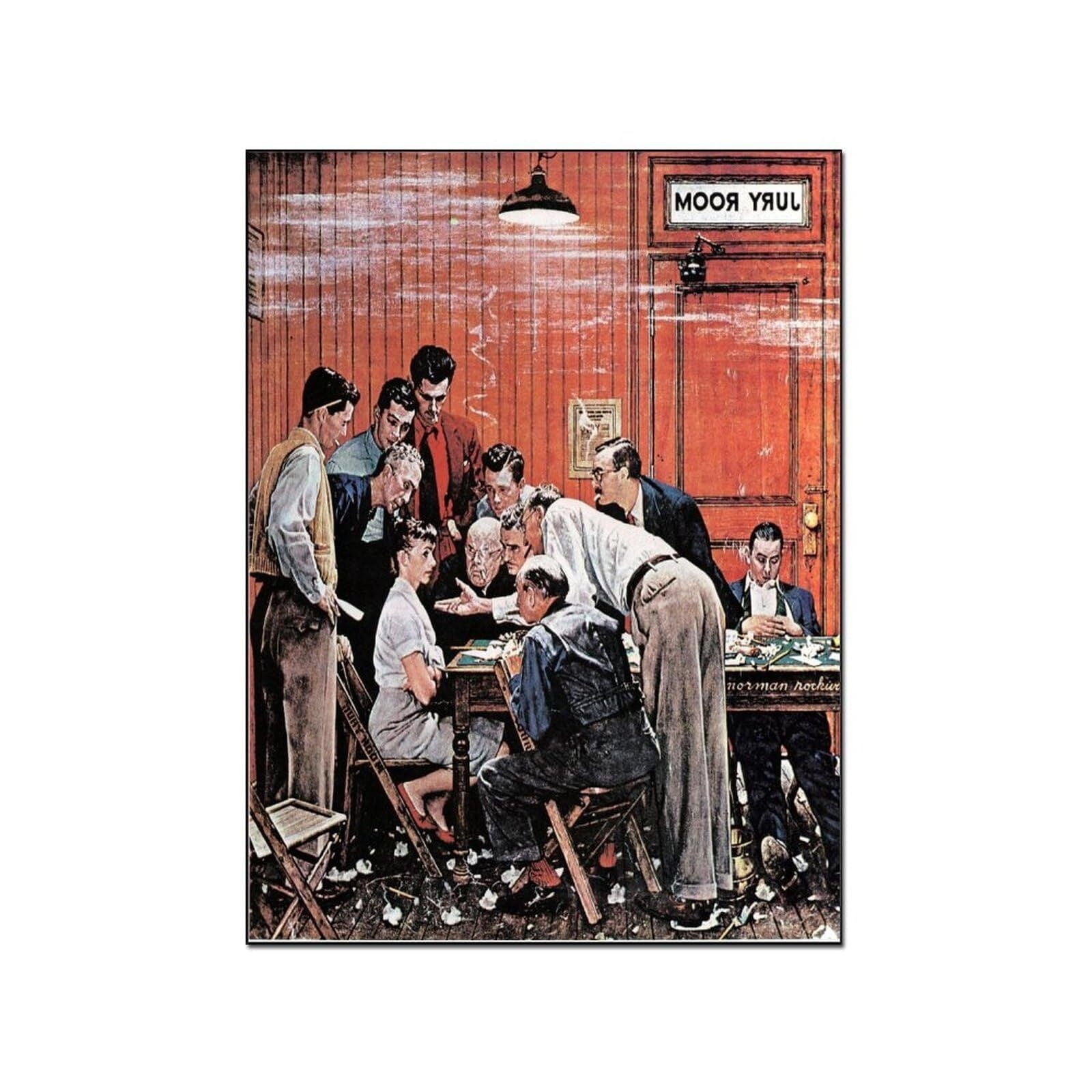 The Holdout 1959 Norman Rockwell Prints Canvas Painting Wall Art Poster ...