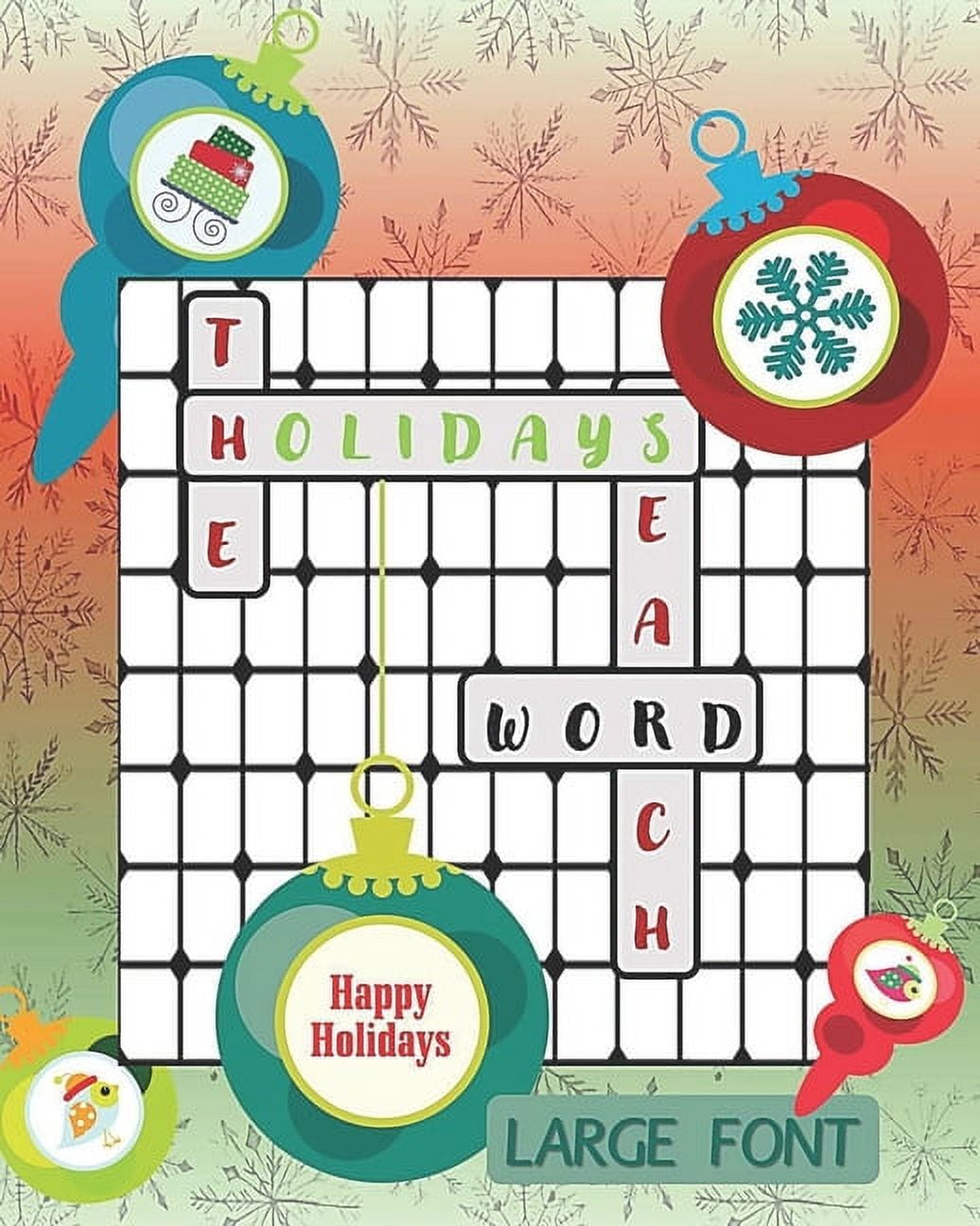 The Holidays Words Search Large Font (Paperback) - Walmart.com