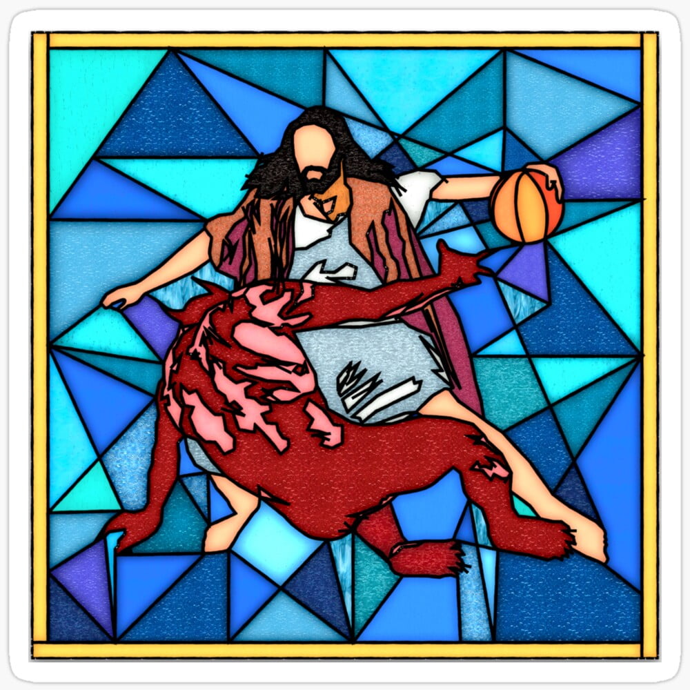 The Holy Crossover Stained Glass Sticker Phone Decal Water Bottle ...