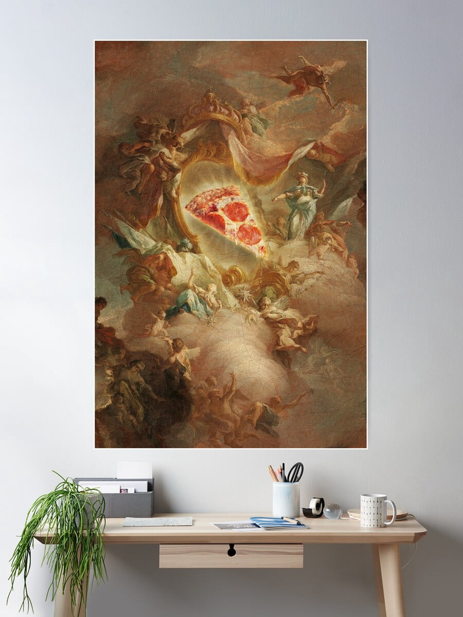 The Holy Pizza Poster Wall Art, Modern Wall Decor For Living Room ...