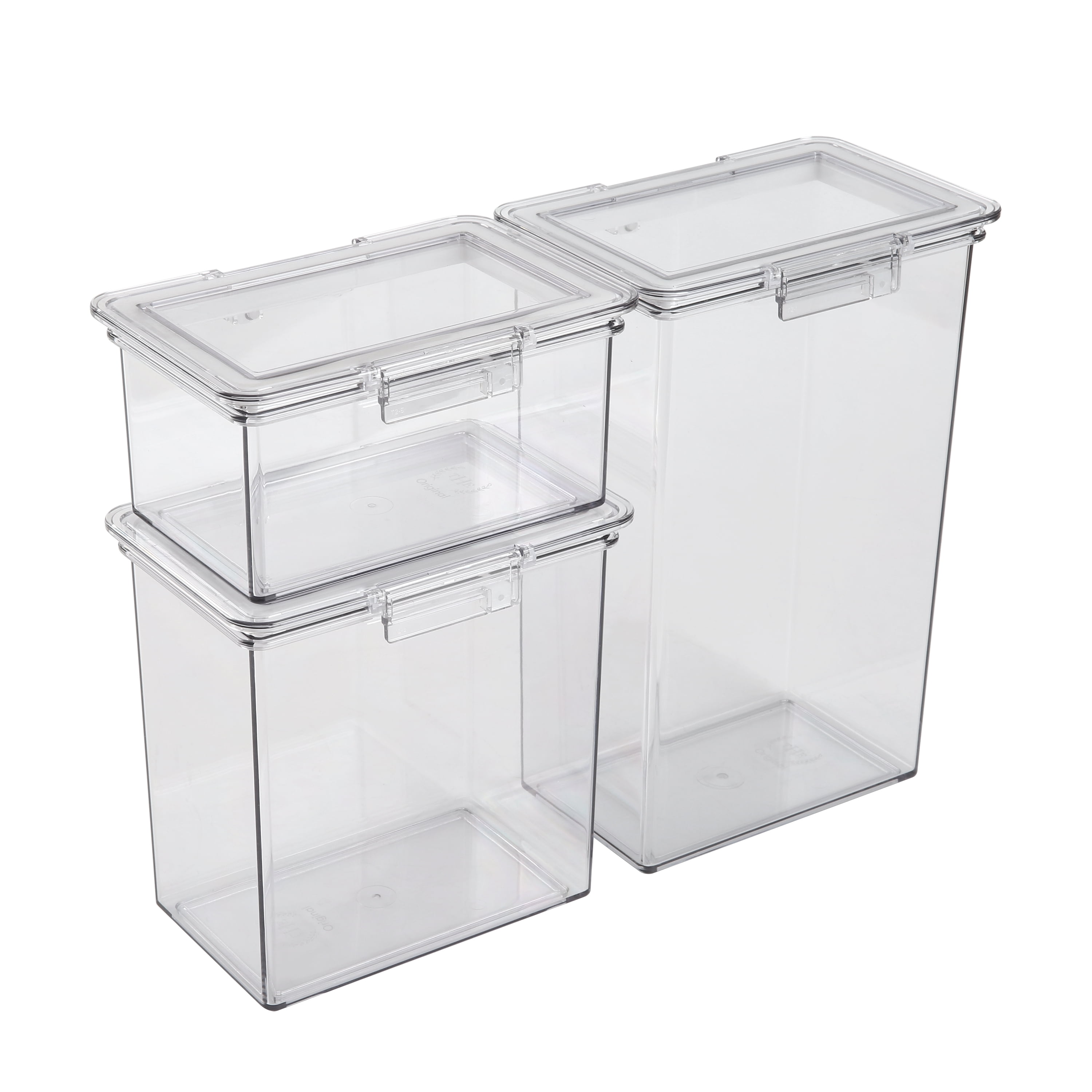 The Home Edit Food Storage Canister Set 3-Piece Clear Airtight Pantry ...