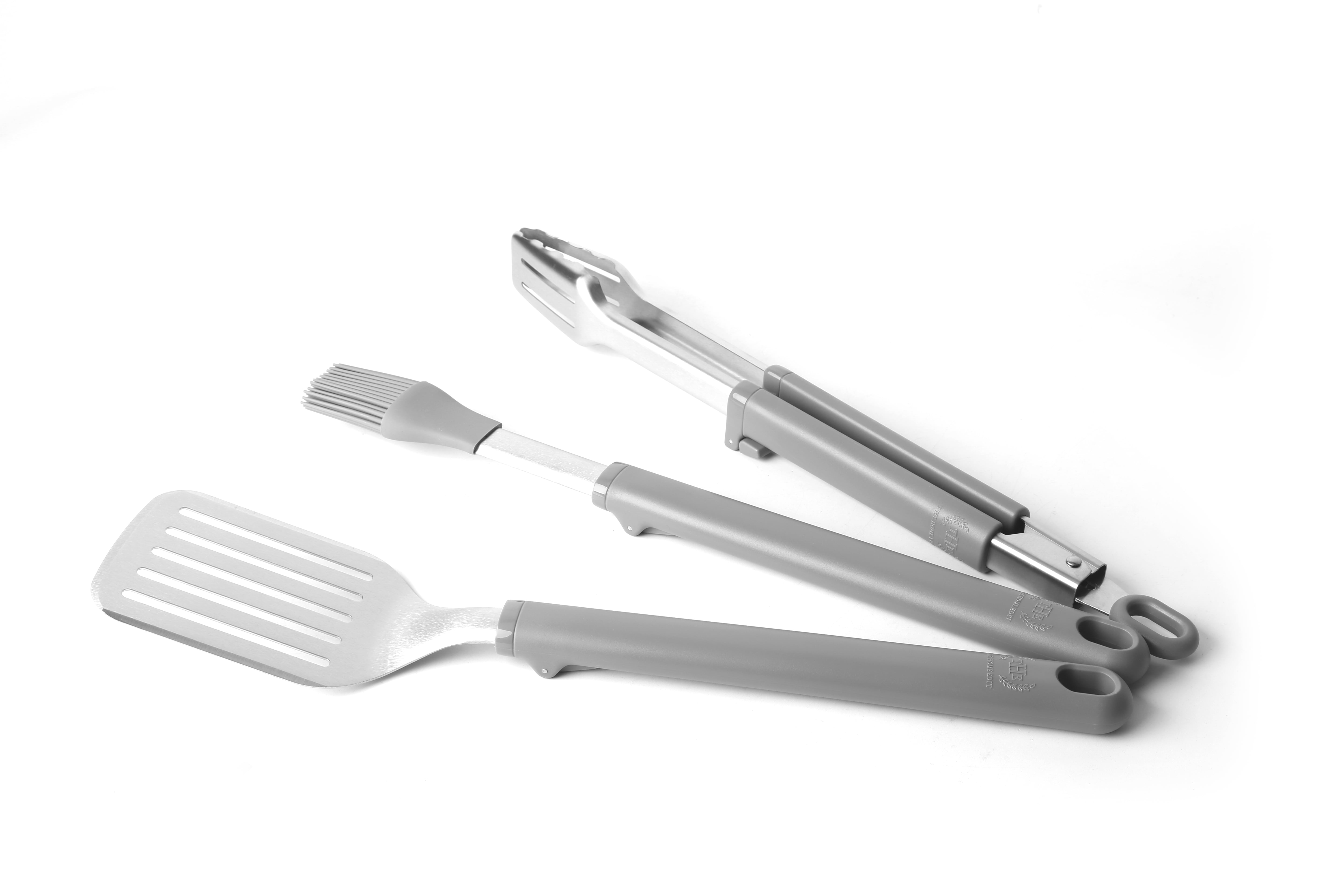 The Home Edit 3 Piece Stainless Steel Grill Tool Edit - Walmart.com