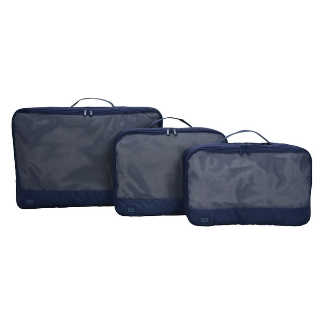 The Home Edit Expandable Travel 3 Piece Packing Cubes, Navy - Walmart.com