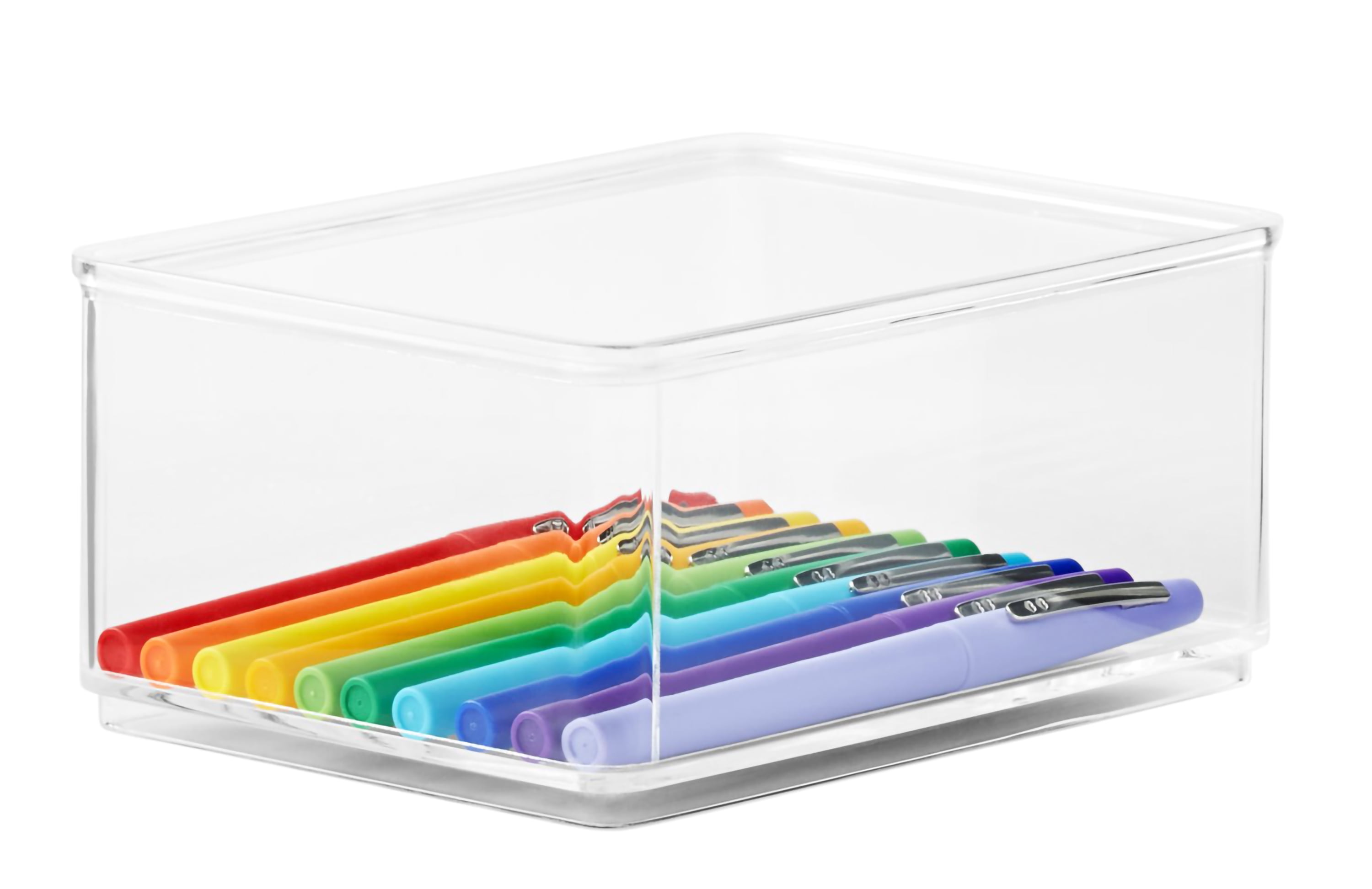 The Home Edit Medium Clear Storage Bin Organizer Insert, 2 Piece, 6.24 ...