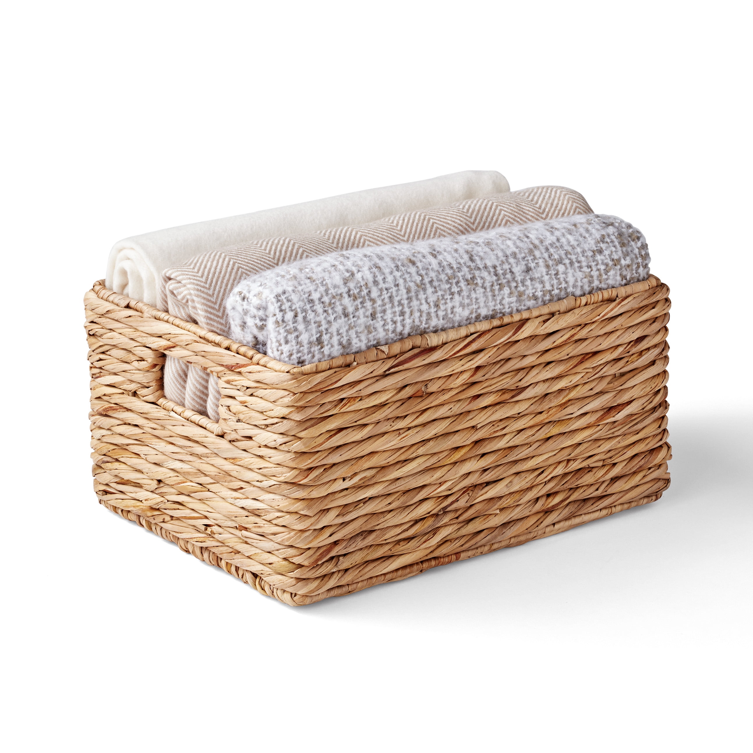 The Home Edit Natural Woven Small Bin, Pack of 2, Bulrush Modular ...