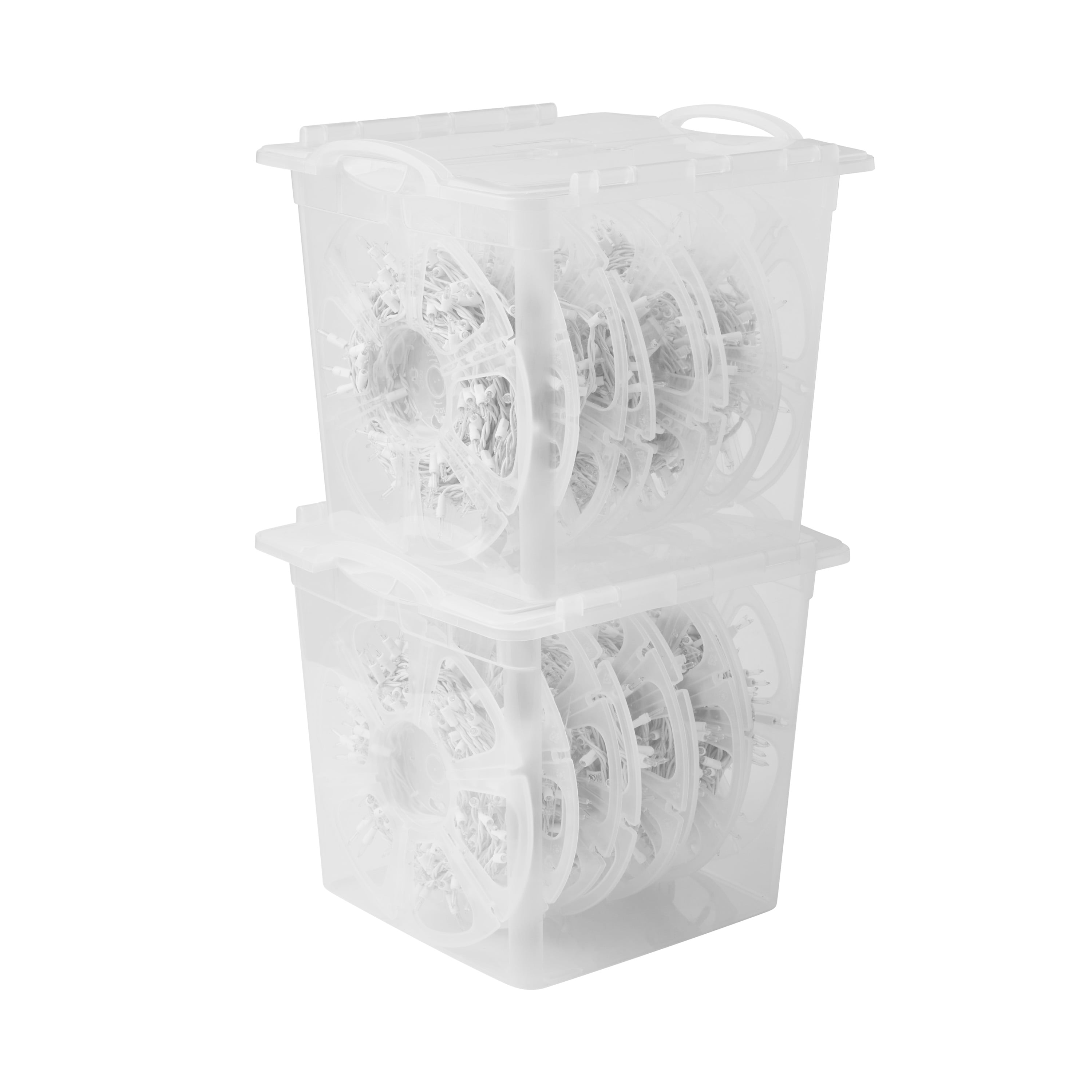The Home Edit Plastic Christmas Light Storage Organizer, Clear, 2 Count ...