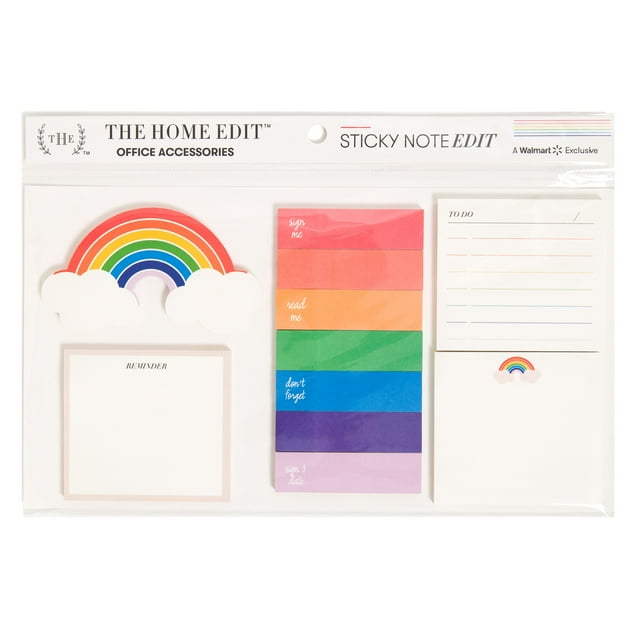 The Home Edit Sticky Note Edit, Rainbow - Walmart.com
