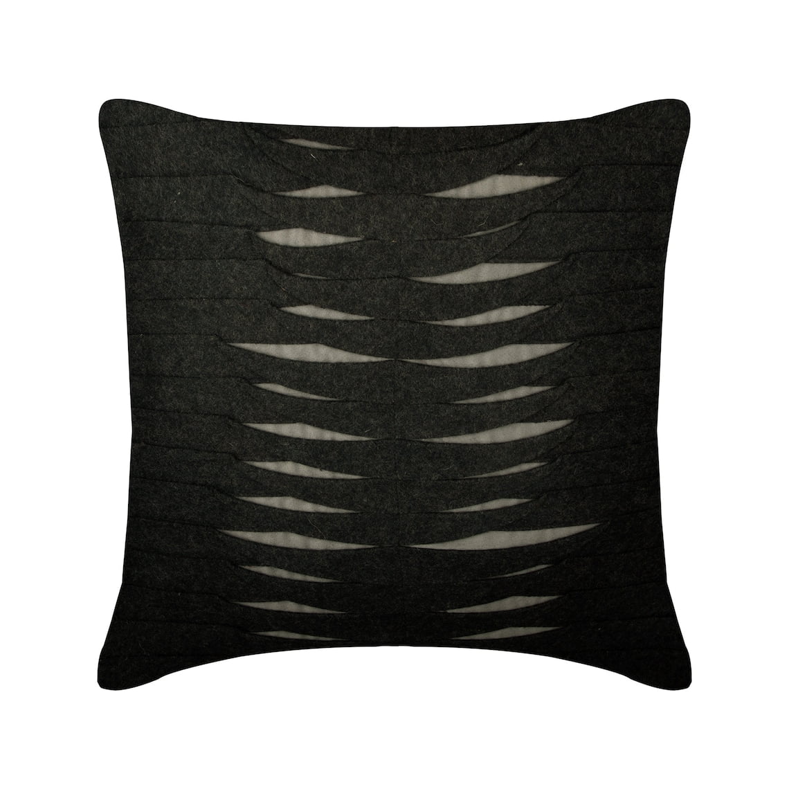 The HomeCentric Charcoal Grey Shams Pintucks Solid Color Pillow Shams ...