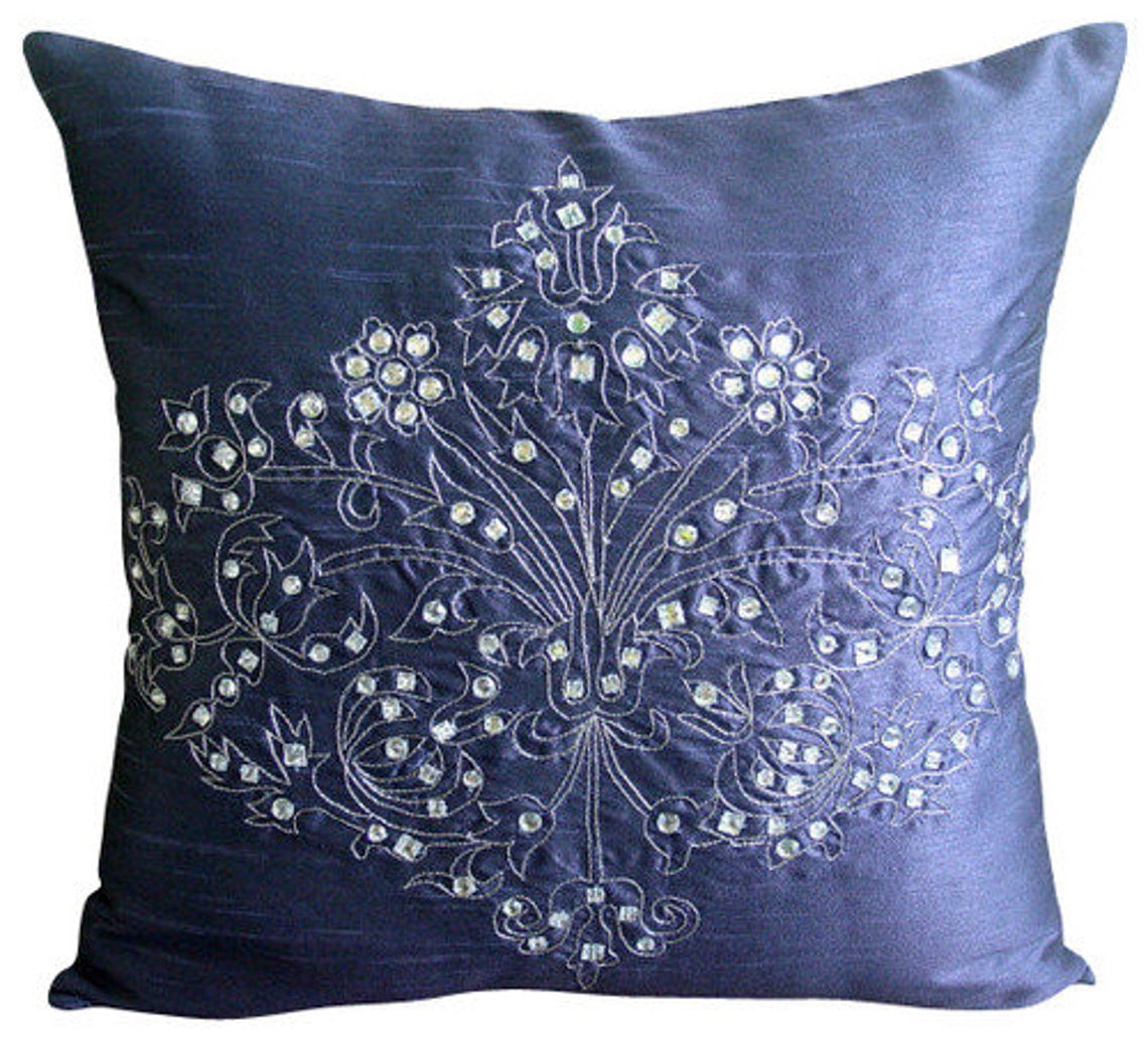 The HomeCentric Cushion Covers For Couch, Blue Decorative Sofa Pillow ...