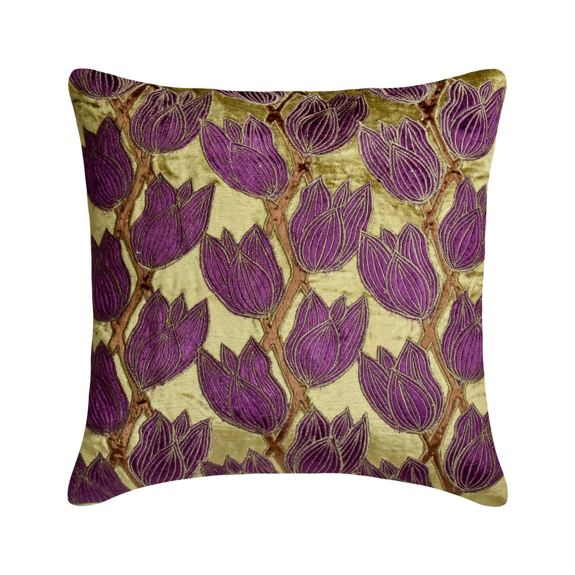 The HomeCentric Cushion Covers For Couch, Decorative Green & Purple ...