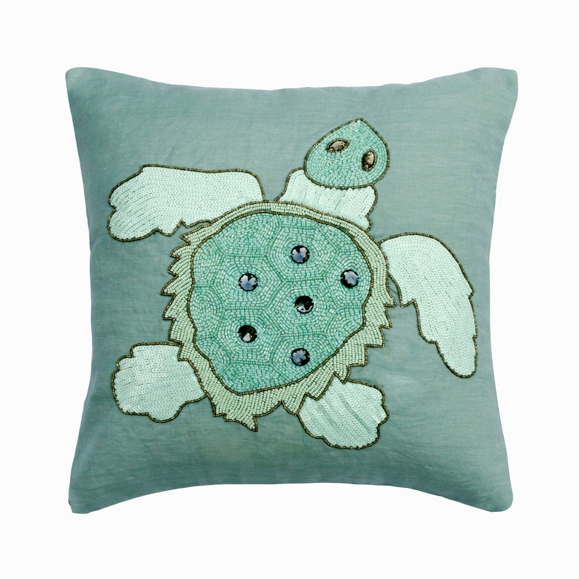 The HomeCentric Custom Cushion Cover, Decorative Dull Blue Pack of 2 ...