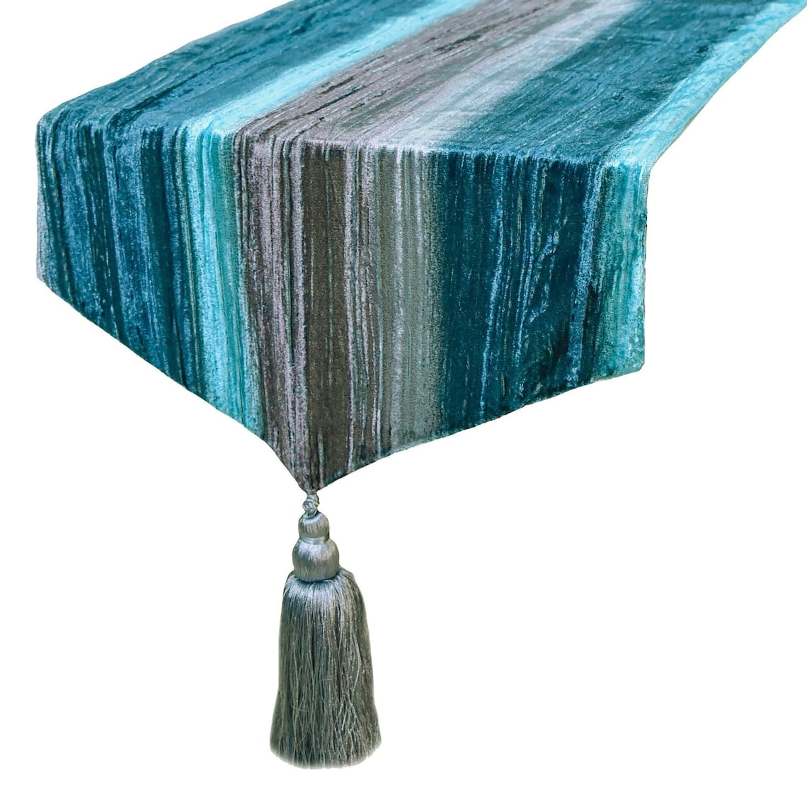 The HomeCentric Decorative Teal Blue Table Runner 6 - 8 Seater Table ...