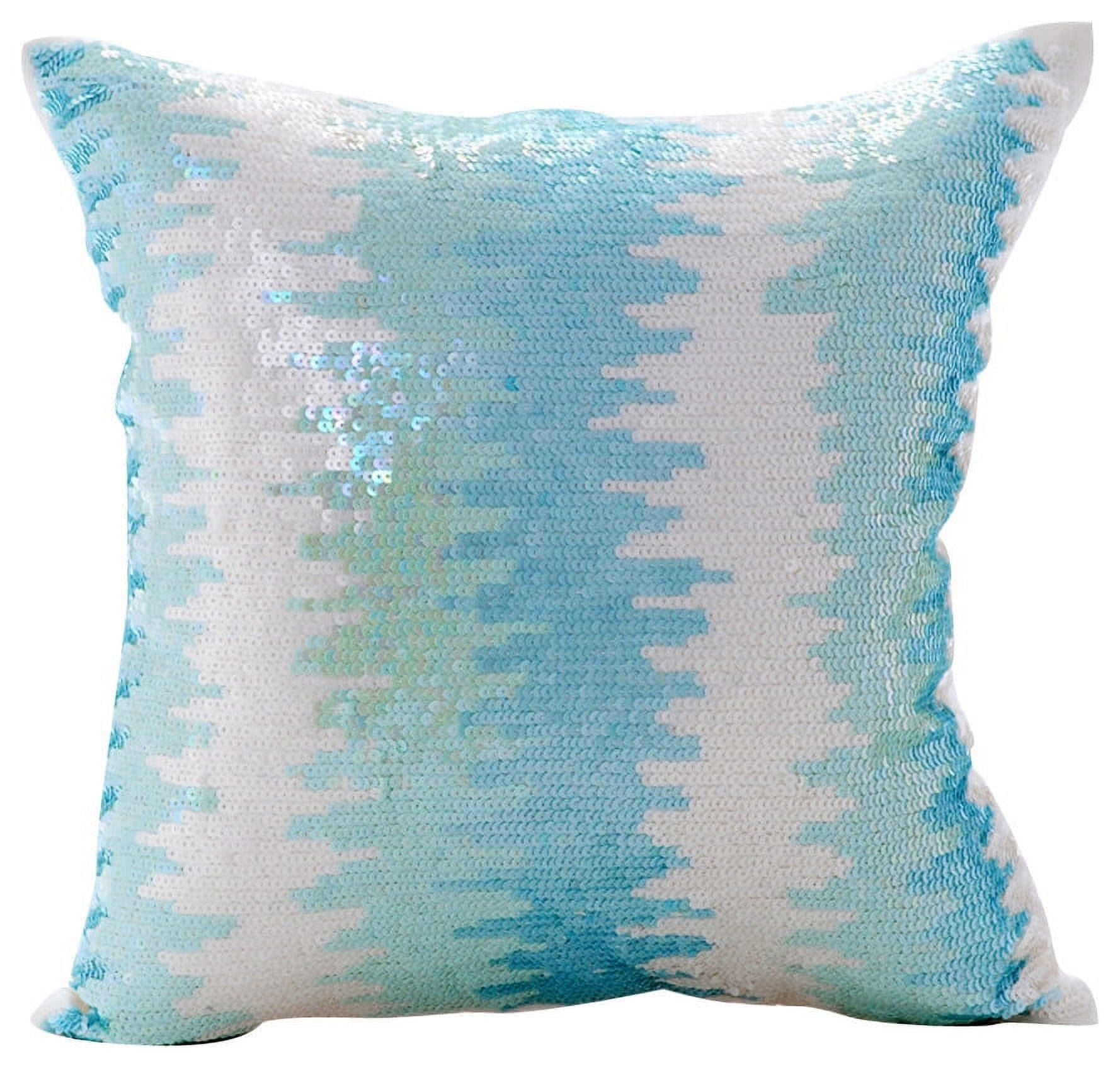 The HomeCentric Euro Sham Pillow Covers, Euro Pillow Sham, Luxury Aqua ...