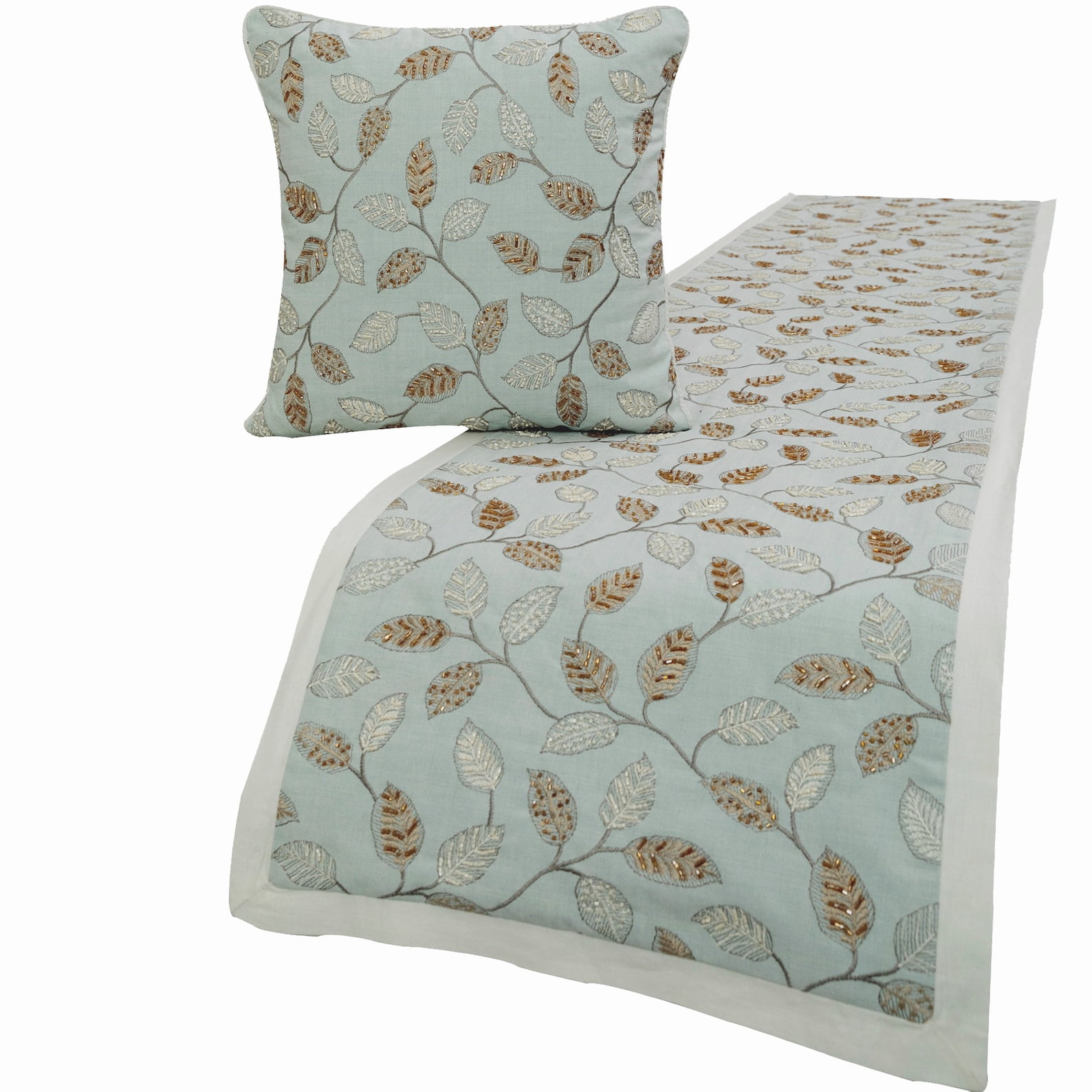 The HomeCentric King / Queen / Twin Blue Decorative Twin 53"x18" Bed ...