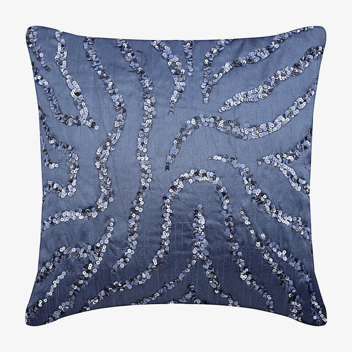 The HomeCentric Midnight Blue Pillows Cover Sequins Abstract Sparkly ...