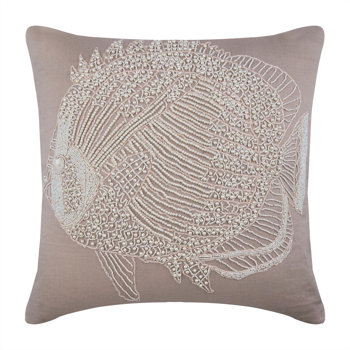 The HomeCentric Mocha Pillow Cases Beaded Fish Sea Creatures Ocean ...