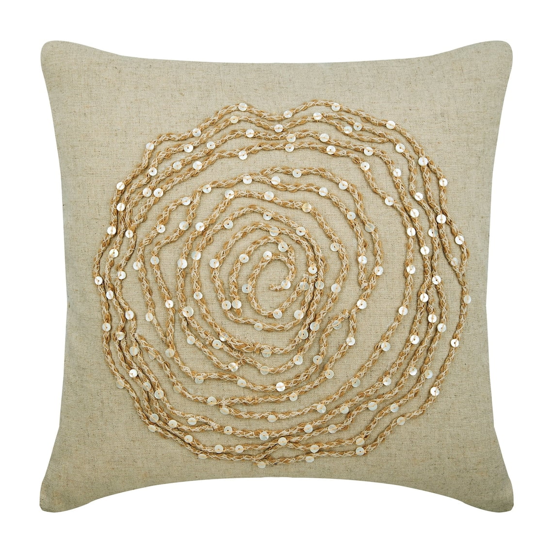 The HomeCentric Pack of 2, 20x20 inch (50x50 cm) Pillow Covers Beige, Ecru Throw Pillow Covers ...