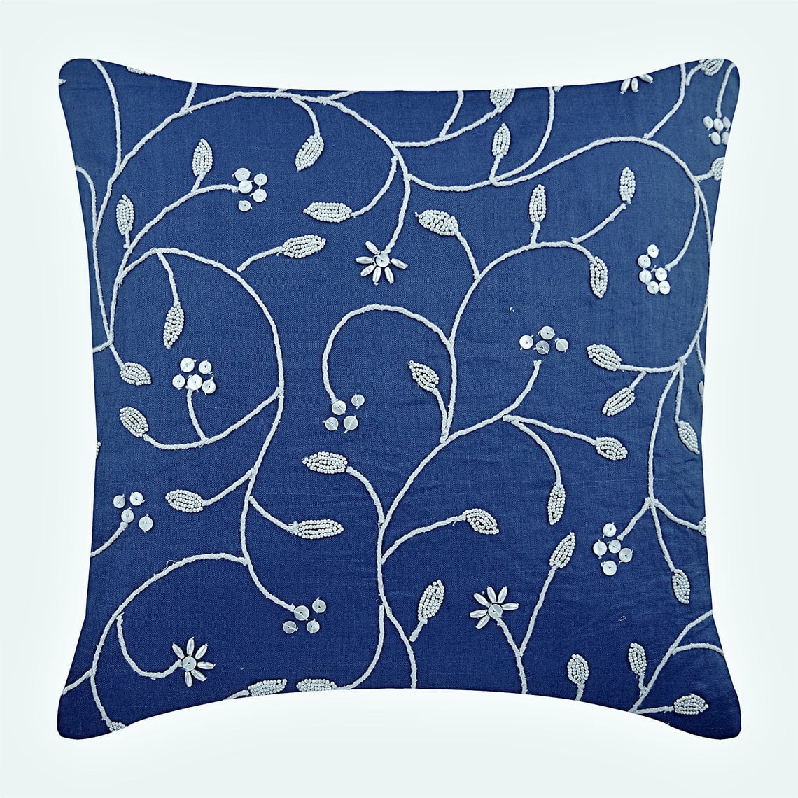 The HomeCentric Pillow Case Covers With Zipper, Royal Blue Shams ...