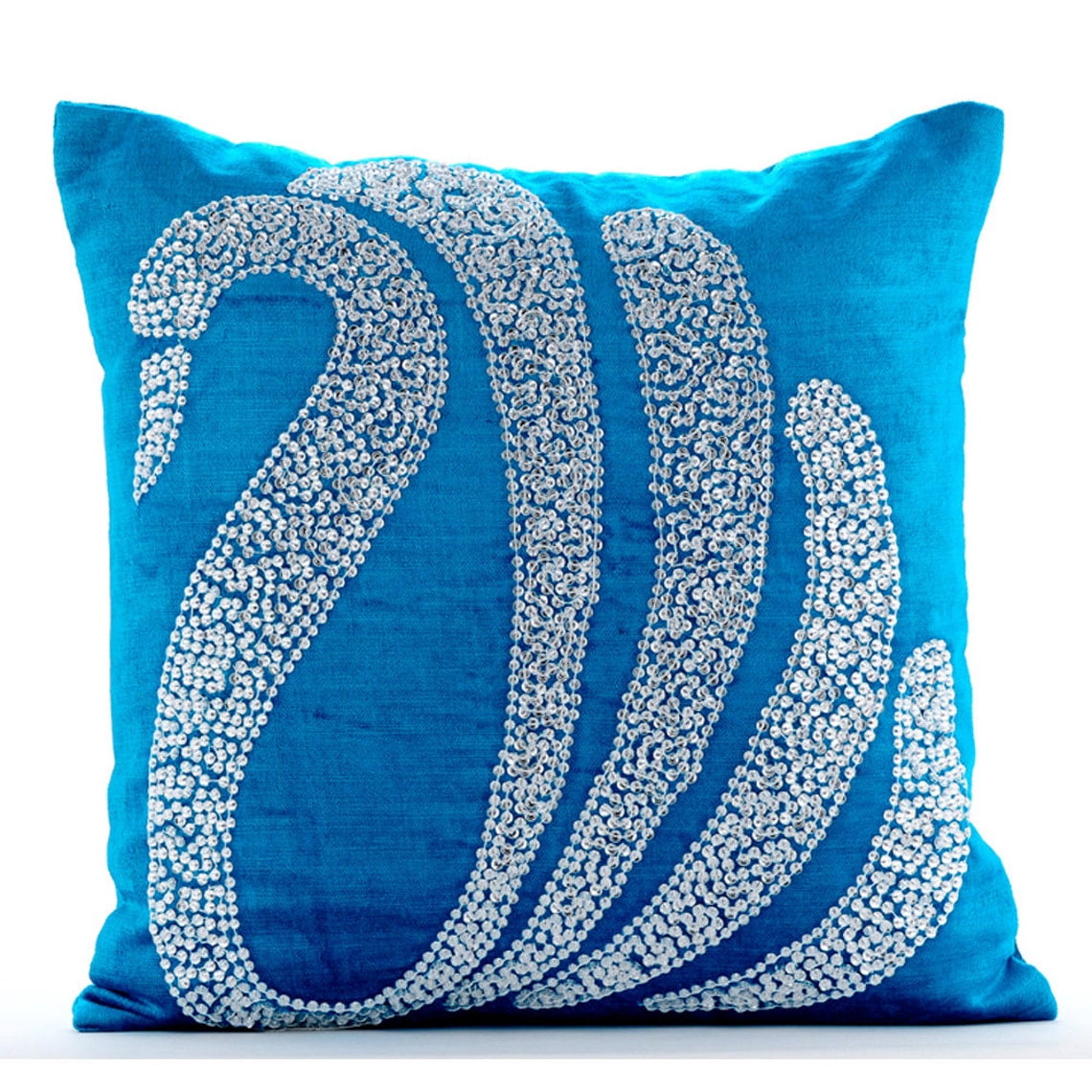 The HomeCentric Pillow Cover, Blue Decorative Zippered Pillow Covers ...