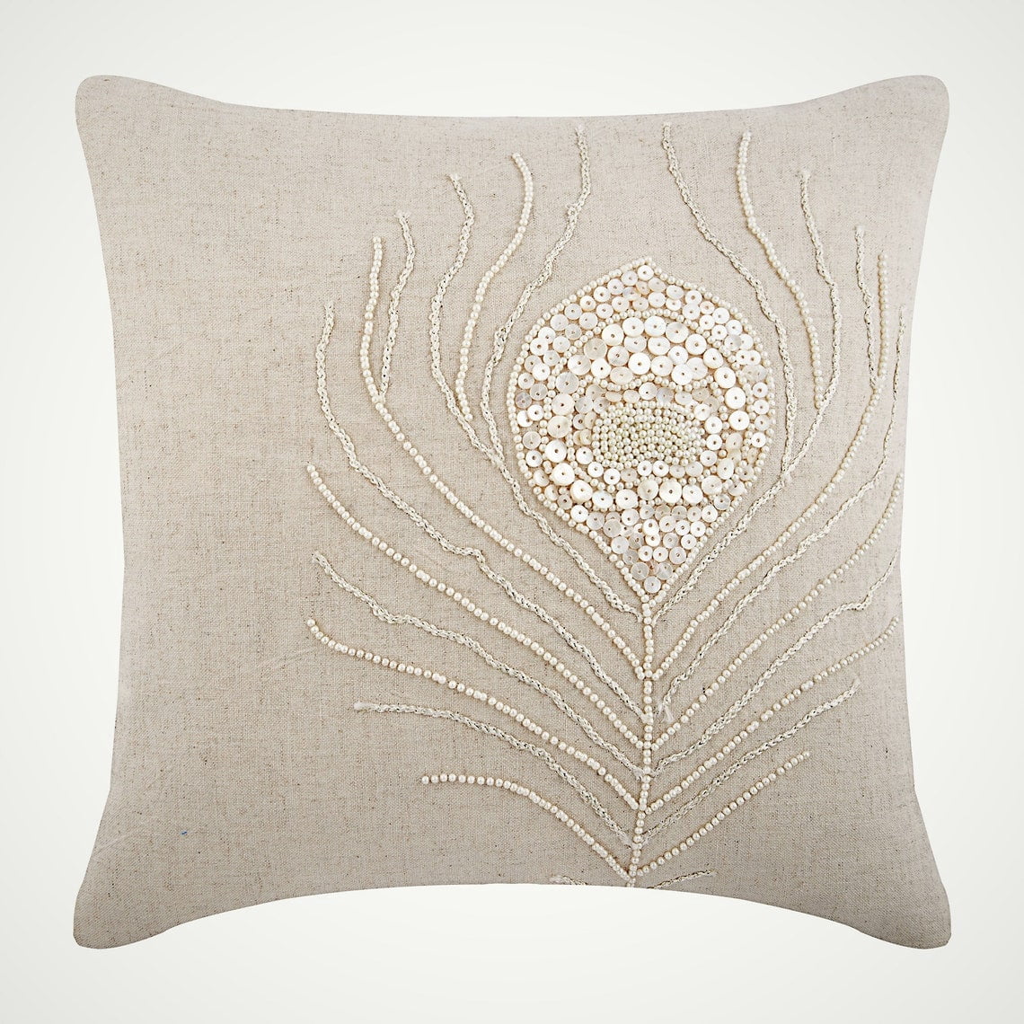 The HomeCentric Pillow Cover, Natural Beige European Pillow Covers Pack ...