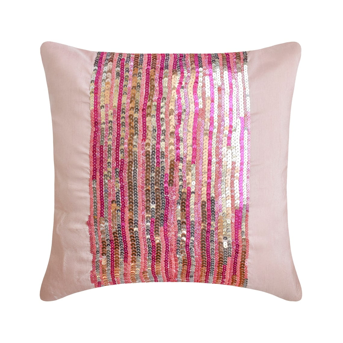 The HomeCentric Pink Shams, Fuchsia Silver Sequins Girls Room Glitter ...