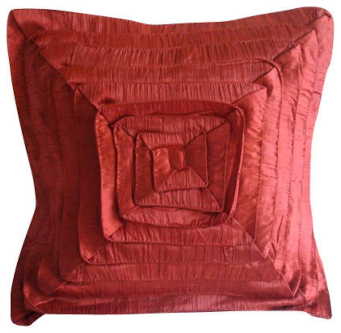 The HomeCentric Rust Cushion Covers, Solid Pillow Cover, Pack of 2 ...