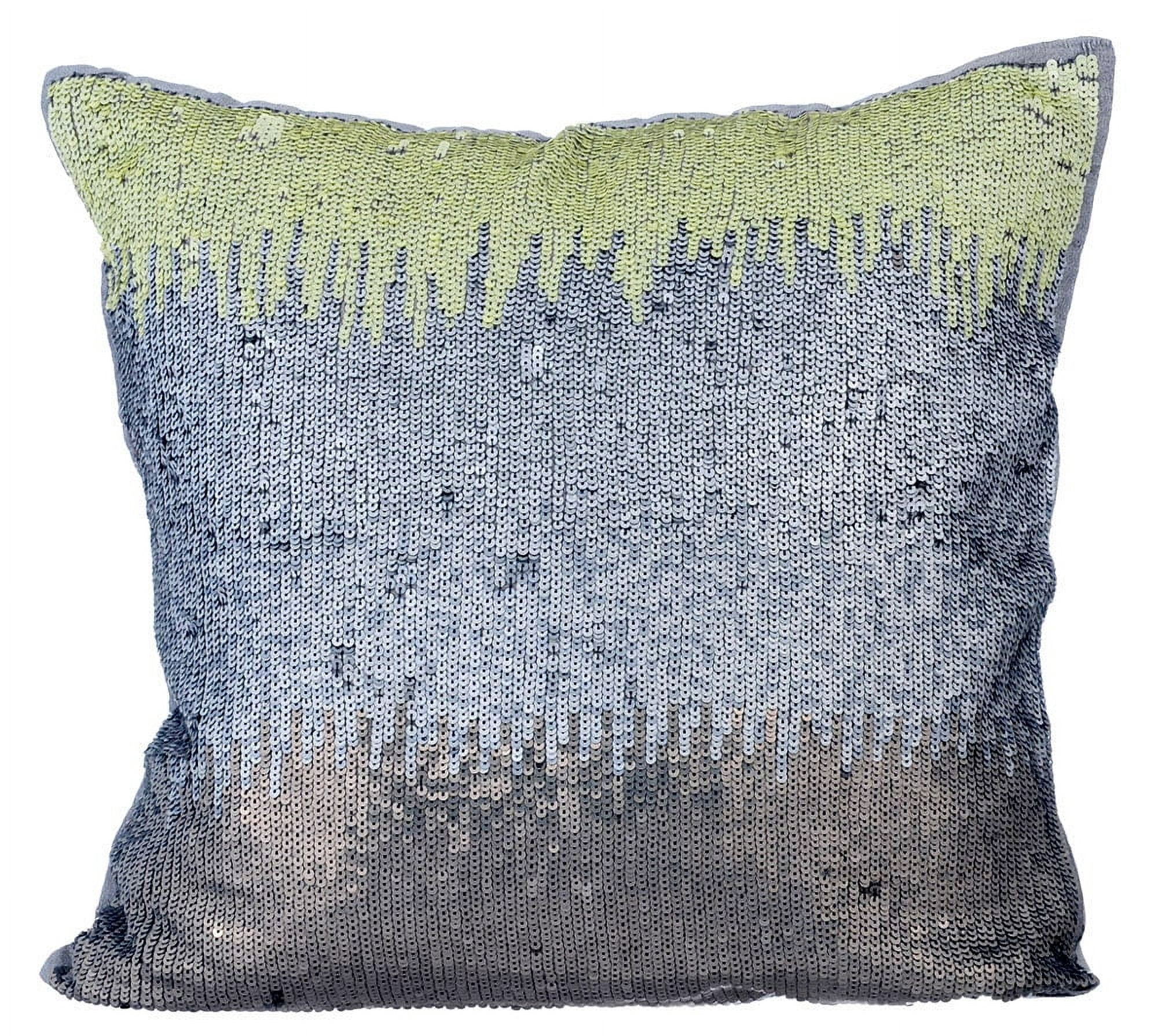 The HomeCentric Silver Pillows Cover, Ombre Theme Sparkly Abstract ...