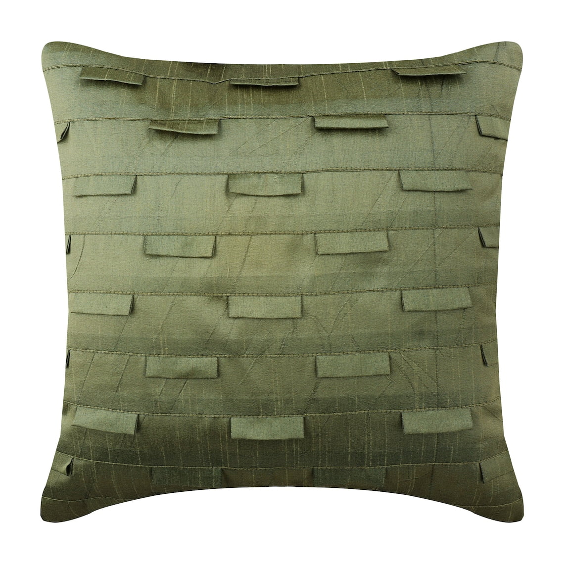 The HomeCentric Taupe Green Pillow Shams, Pintucks Textured Pillow Sham ...