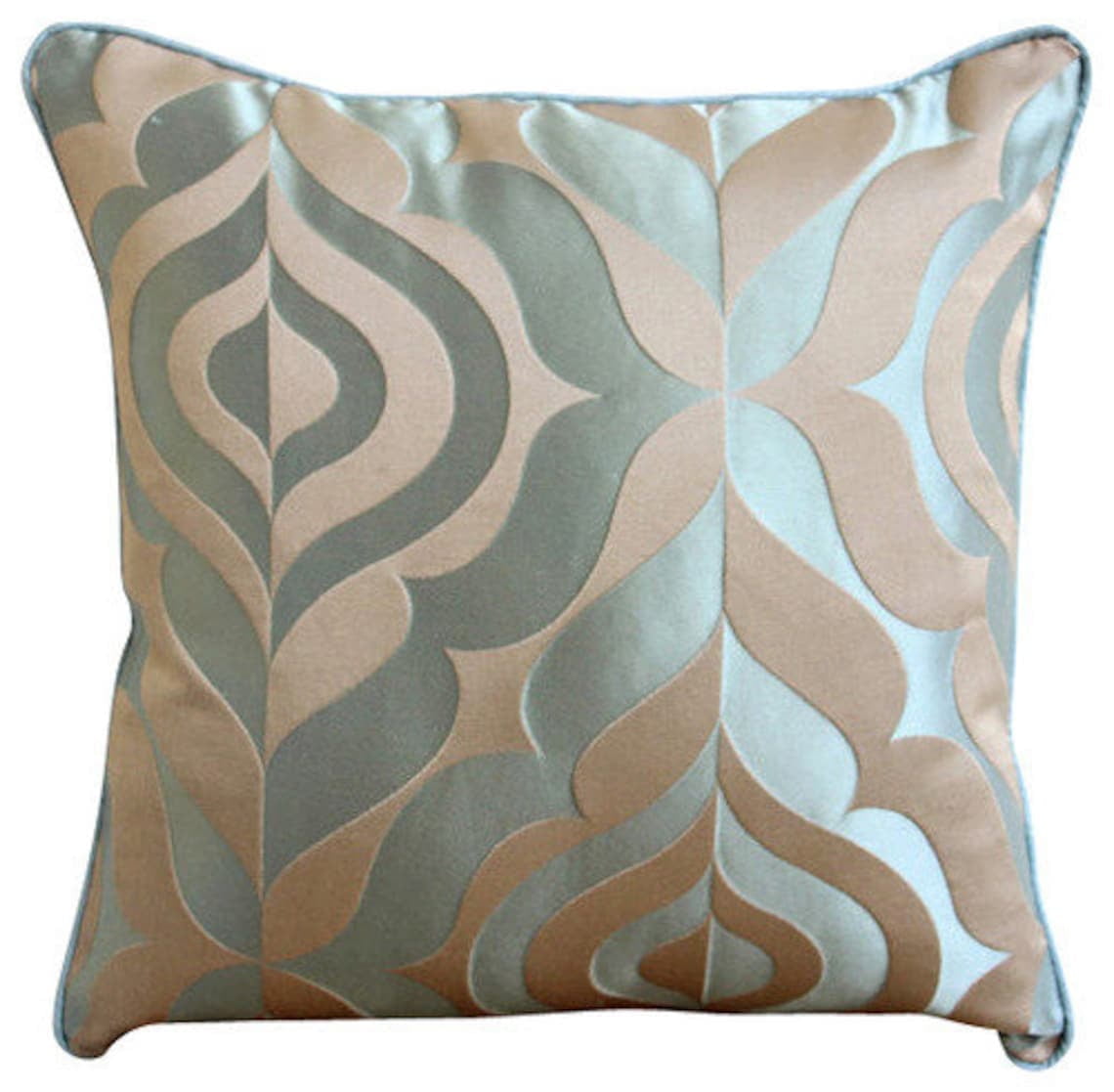 The HomeCentric Teal Blue Throw Pillows Cover Couch, Floral Pillows ...