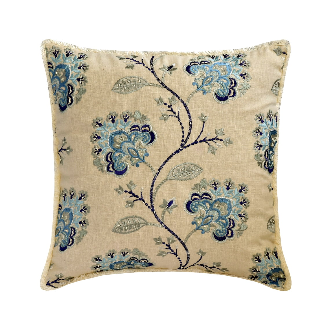 The HomeCentric Toss Pillow Cover, Blue Pack of 2, 18"x18" (45x45 cm) Throw Pillows, Linen ...