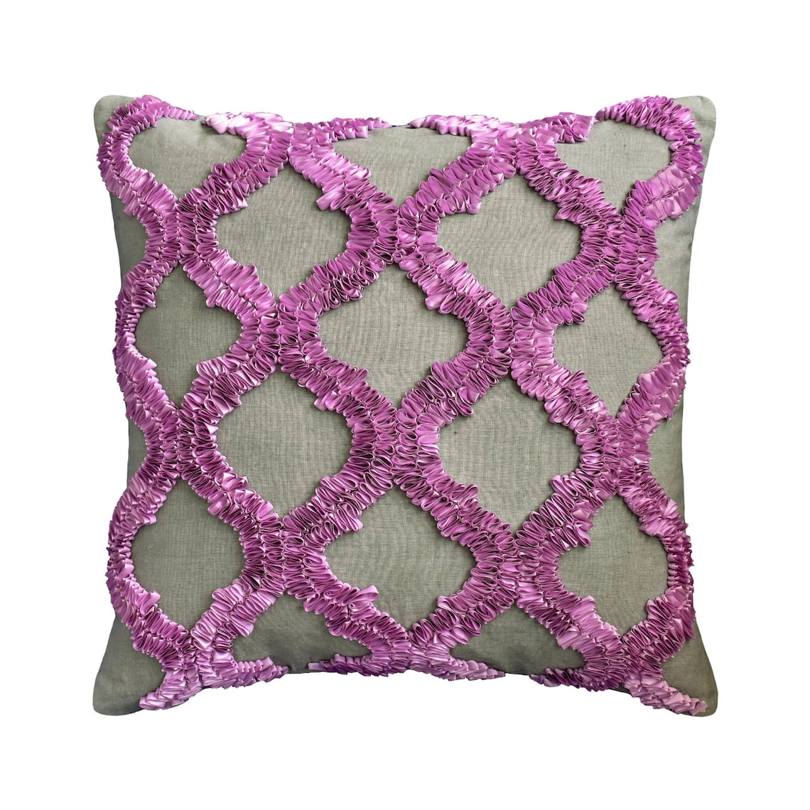 The HomeCentric Toss Pillow Cover, Decorative Purple Pack of 2, 18"x18 ...