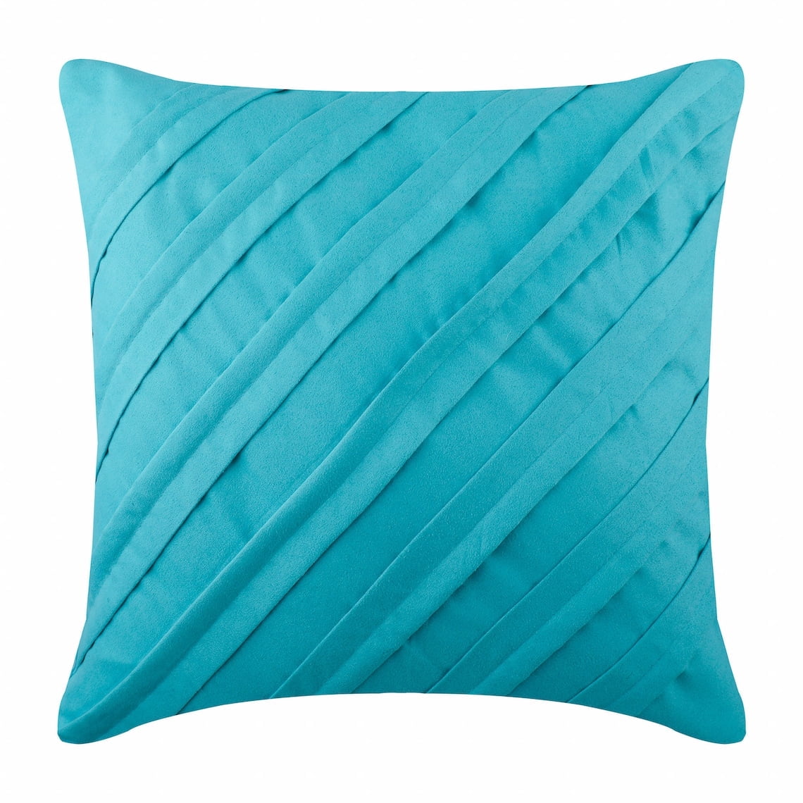 The HomeCentric Turquoise Blue Pillow Covers, Textured Pintucks Solid ...