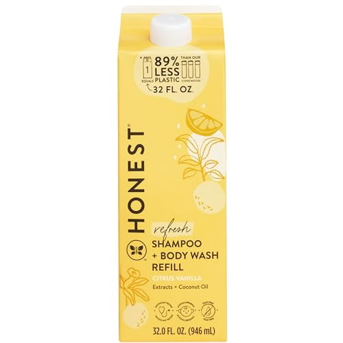 The Honest Company 2-in-1 Cleansing Shampoo + Body Wash Refill Carton ...