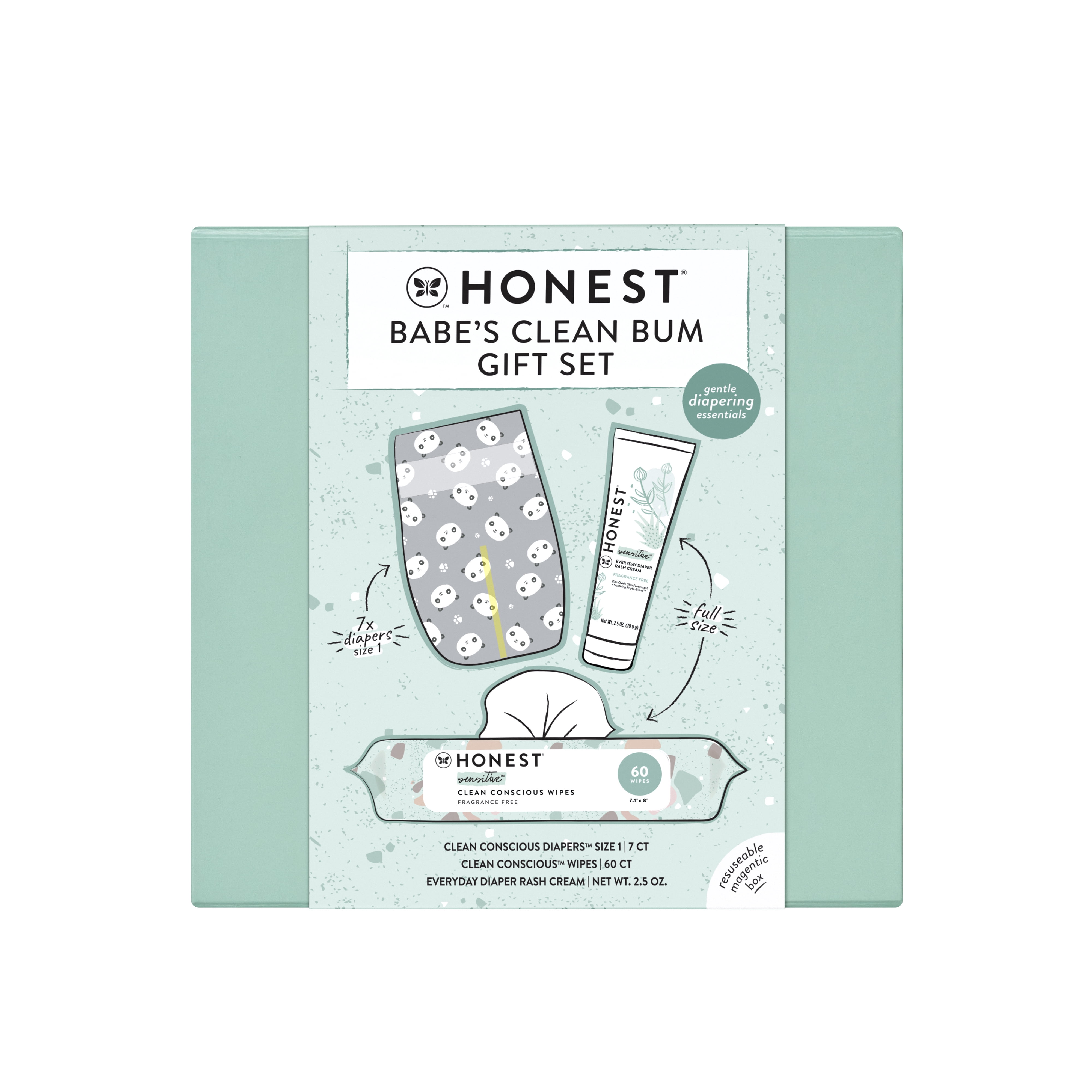 The Honest Company, Babe's Clean Bum Infant Gift Set, Includes: Dipaers ...